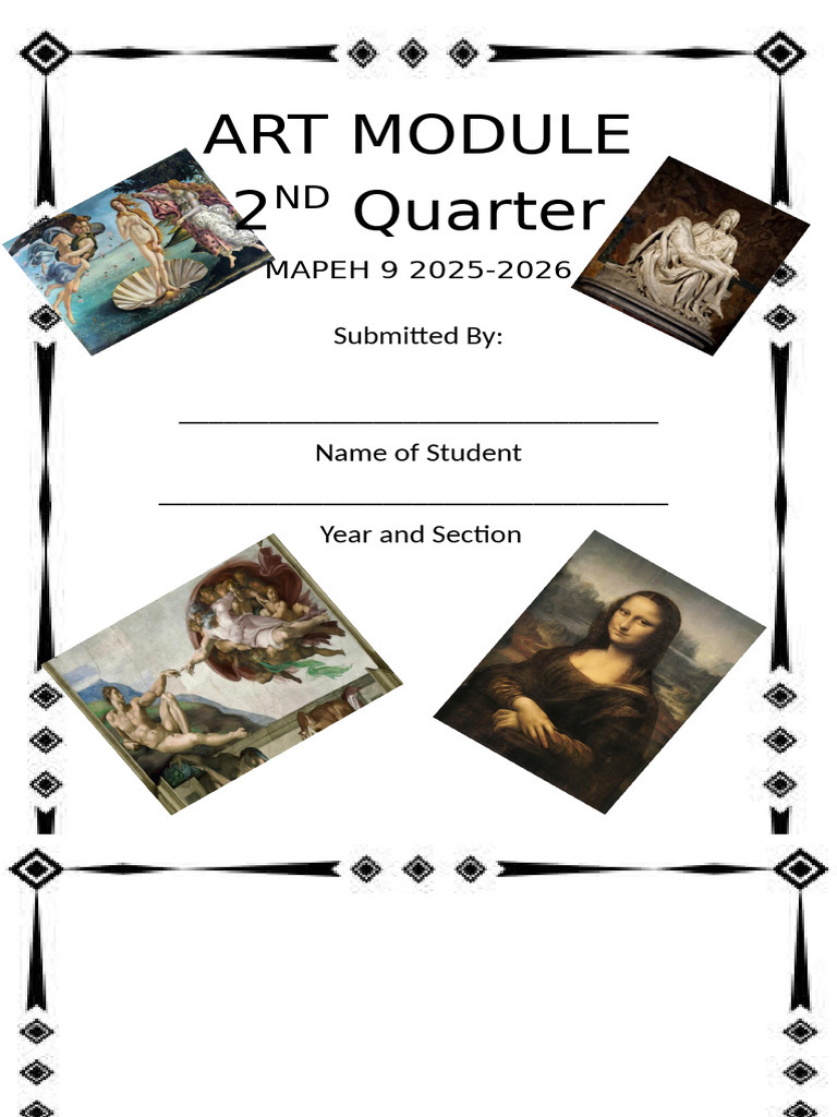 MAPEH 9 Art Module Activities 2025-2026 | PDF | The Arts