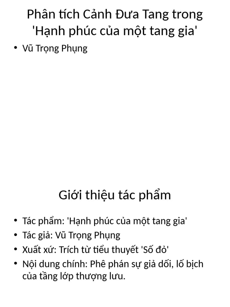Phan Tich Dua Tang | PDF