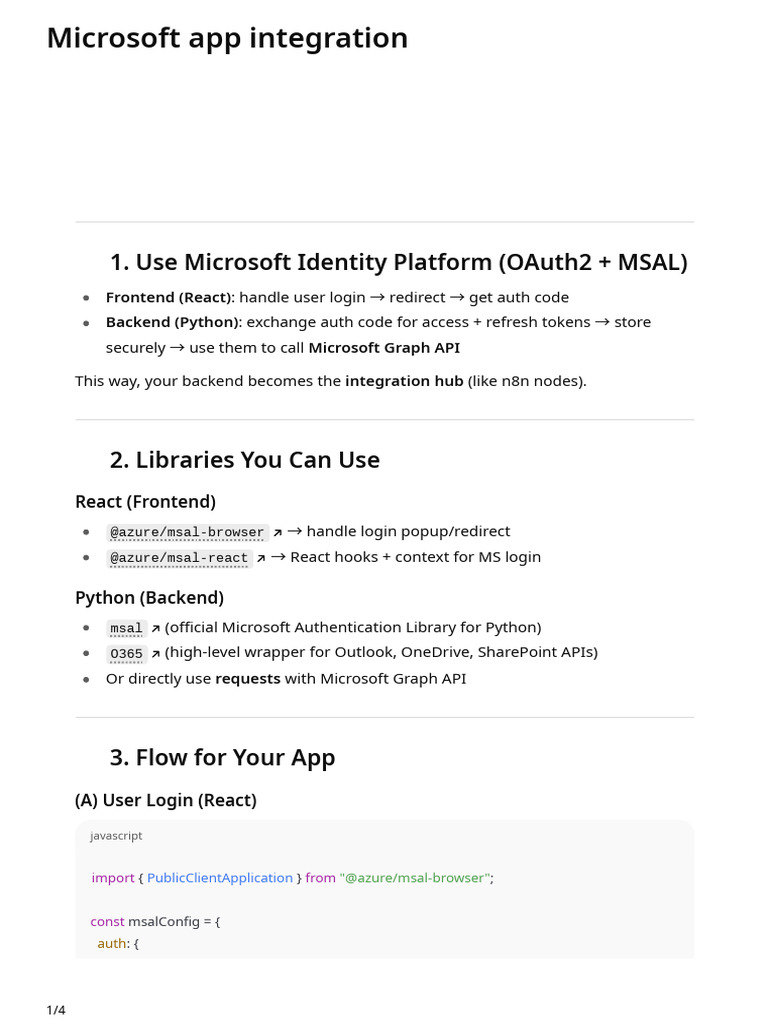 Microsoft App Integration | PDF | Information Technology | Computer ...