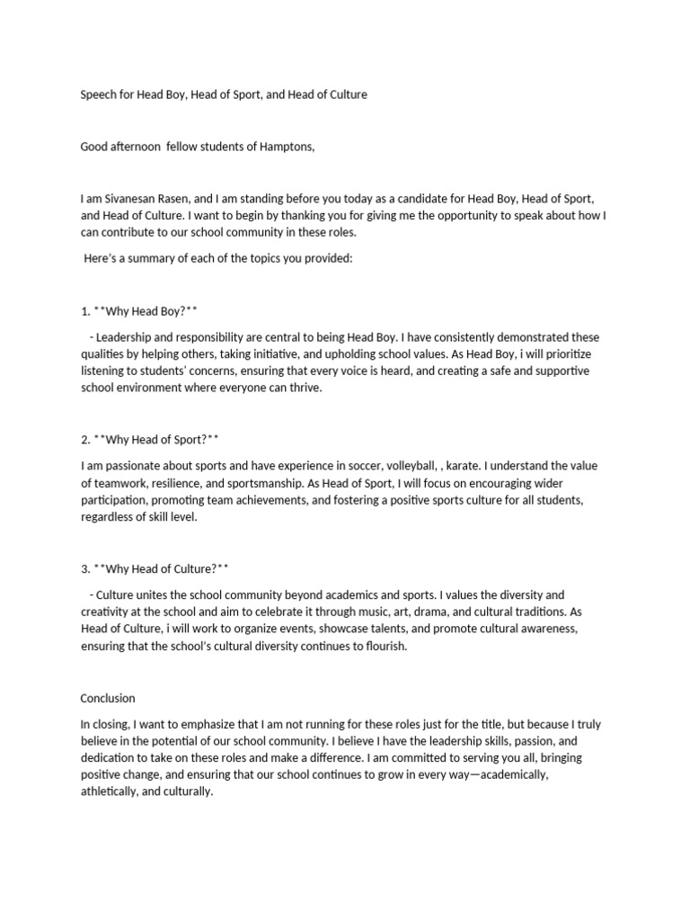 Speech (Prefect App) | PDF