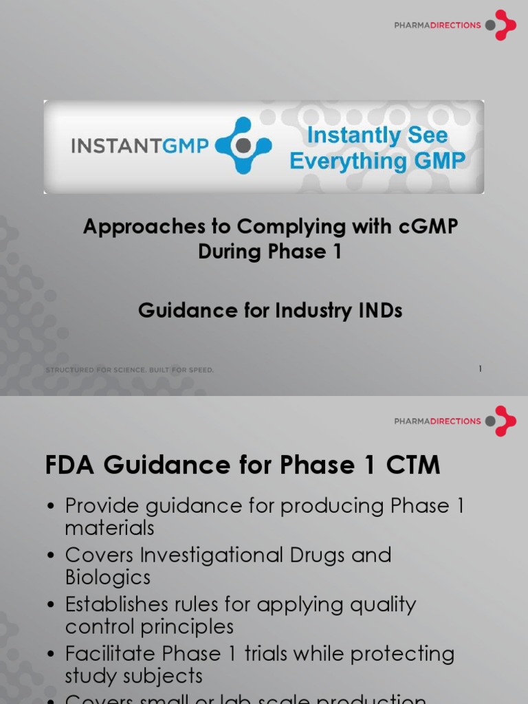 Complying With CGMP During Phase 1 | PDF | Specification (Technical ...