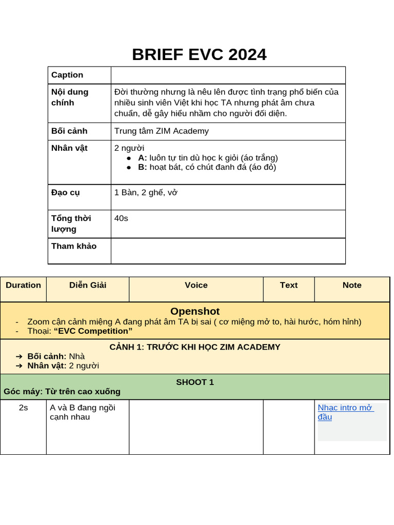Brief Evc 2024 | PDF