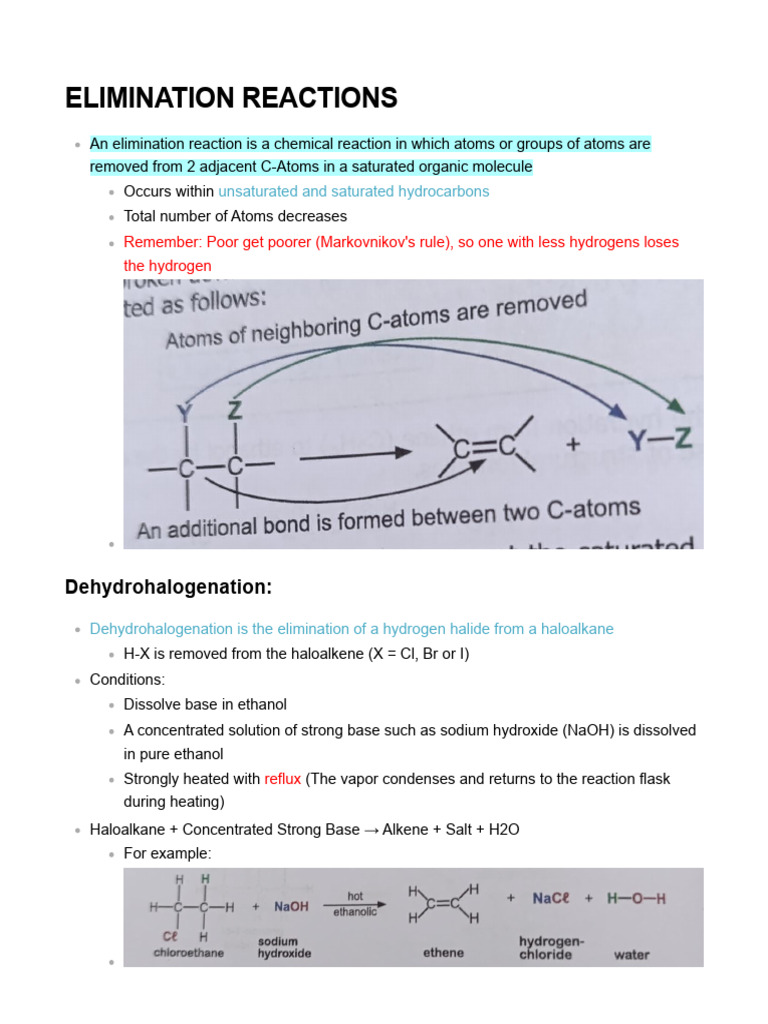 Elimination Reactions | PDF