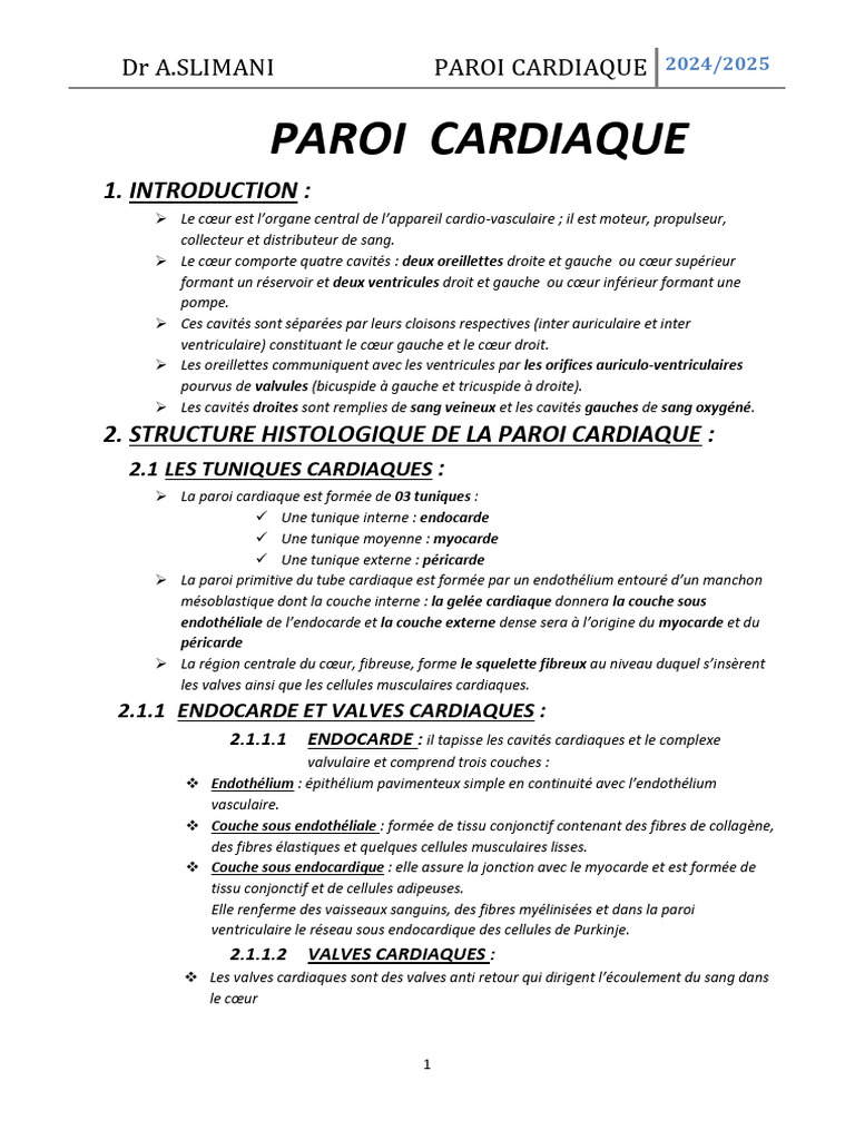 Structure de la paroi cardiaque | PDF | Valve cardiaque | Ventricule ...
