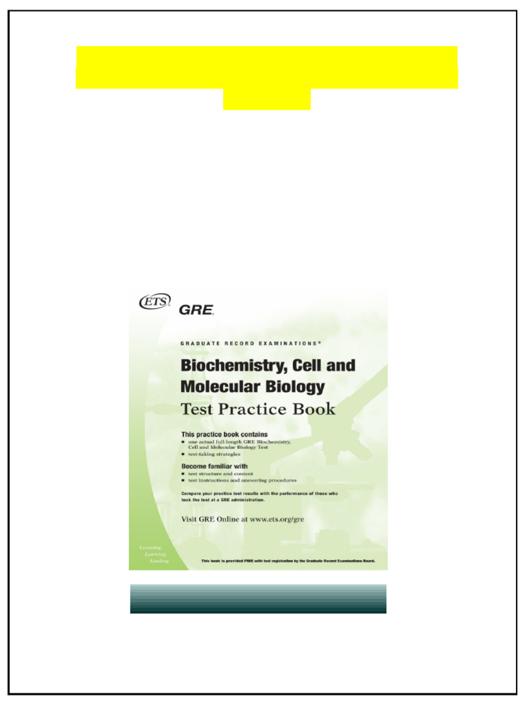 Biochemistry Cell and Molecular Biology Test Practice Book 1st edition ...
