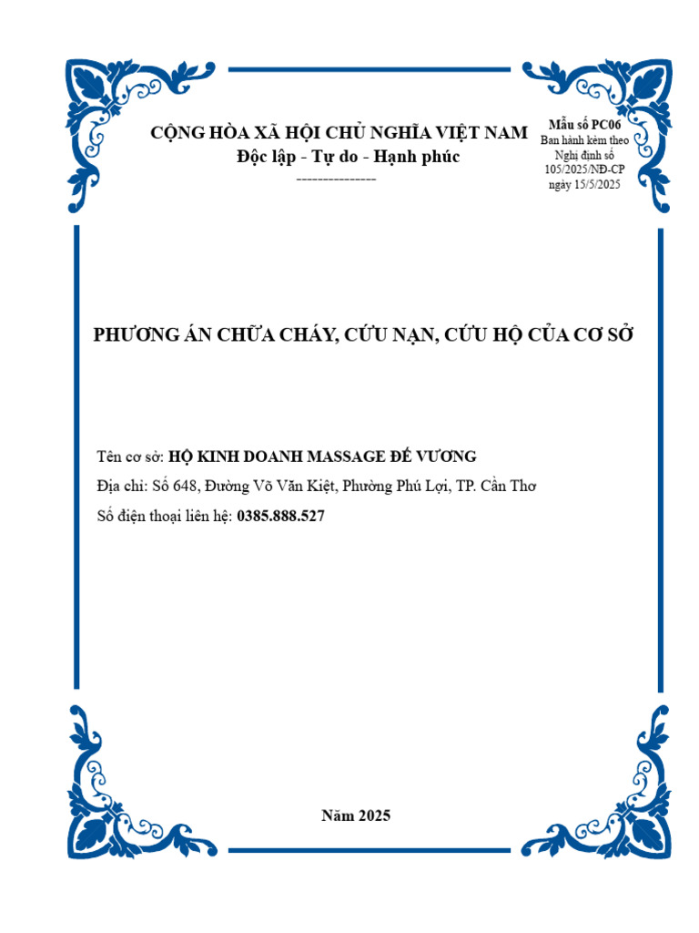 Mẫu Phương Án PC06 | PDF