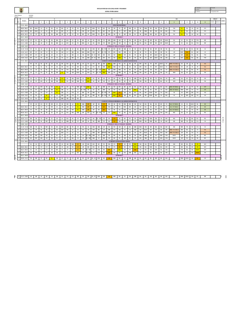 Roster Sem 1, 22 Sept-08-2025 Share-1 | PDF