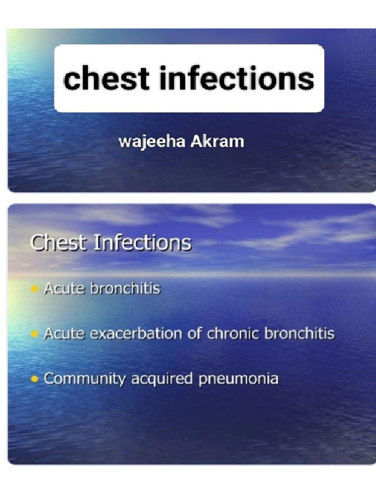 Chest Infection Presentation and Muscle Contractures | PDF