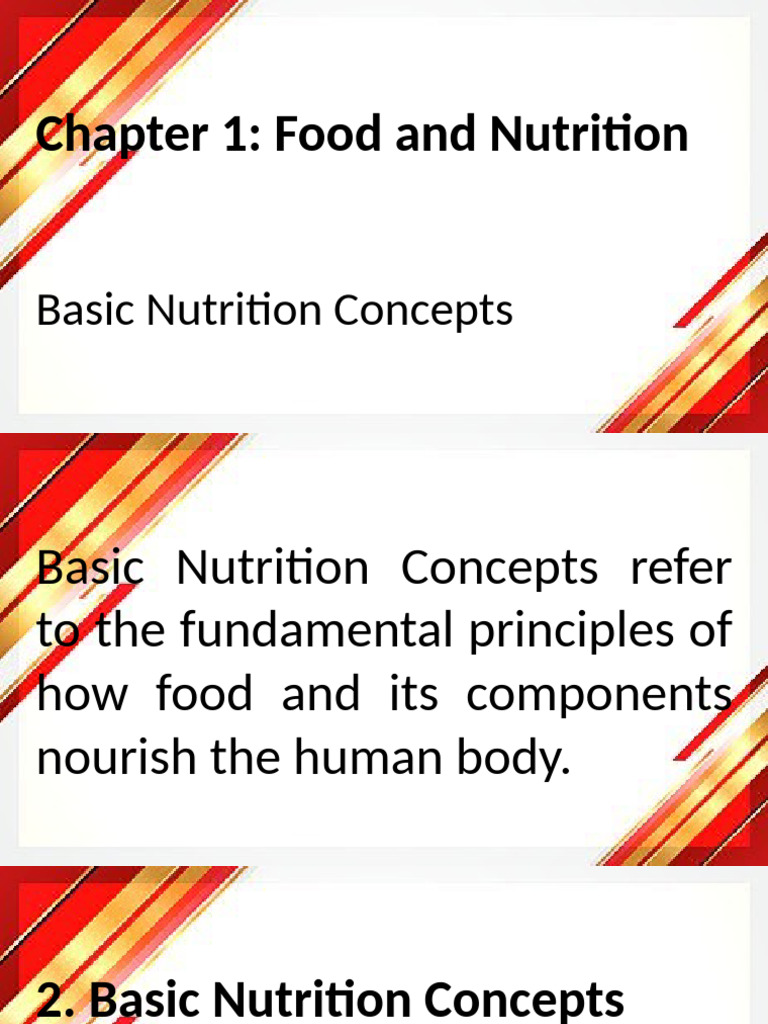 Chapter 1 Lesson 1 Basic Concept of Health | PDF | Nutrition | Diet & Nutrition