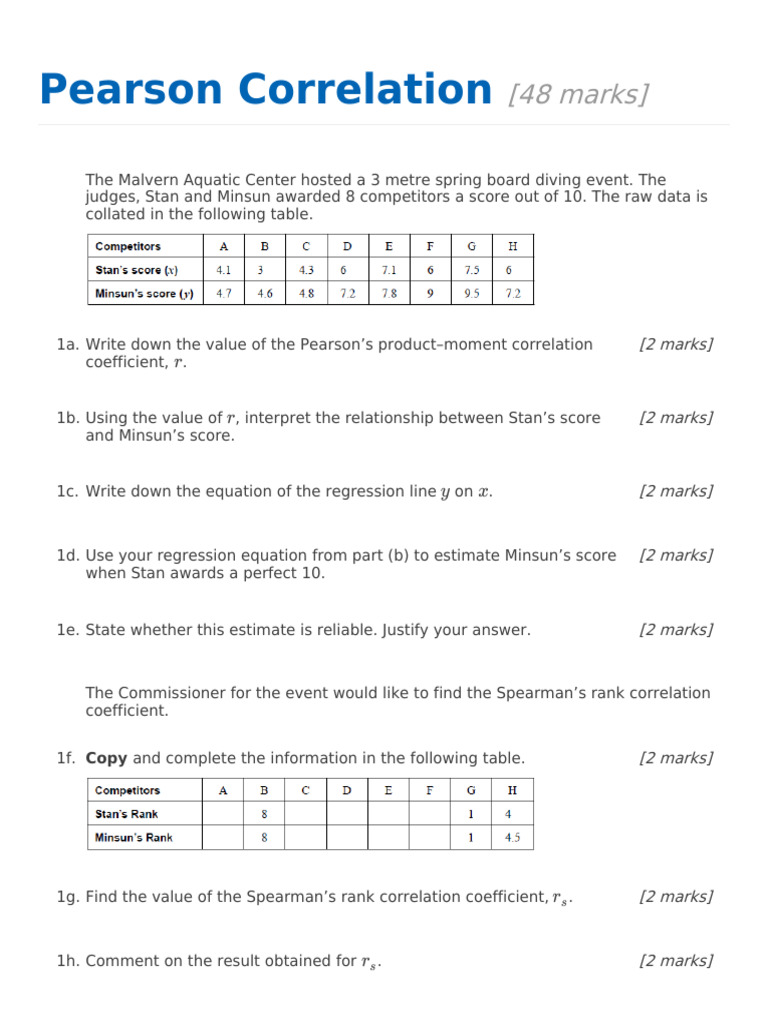 Pearson_Correlation (2) | PDF | Spearman's Rank Correlation Coefficient ...
