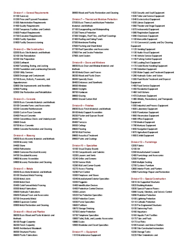 Csi Division 1 | PDF