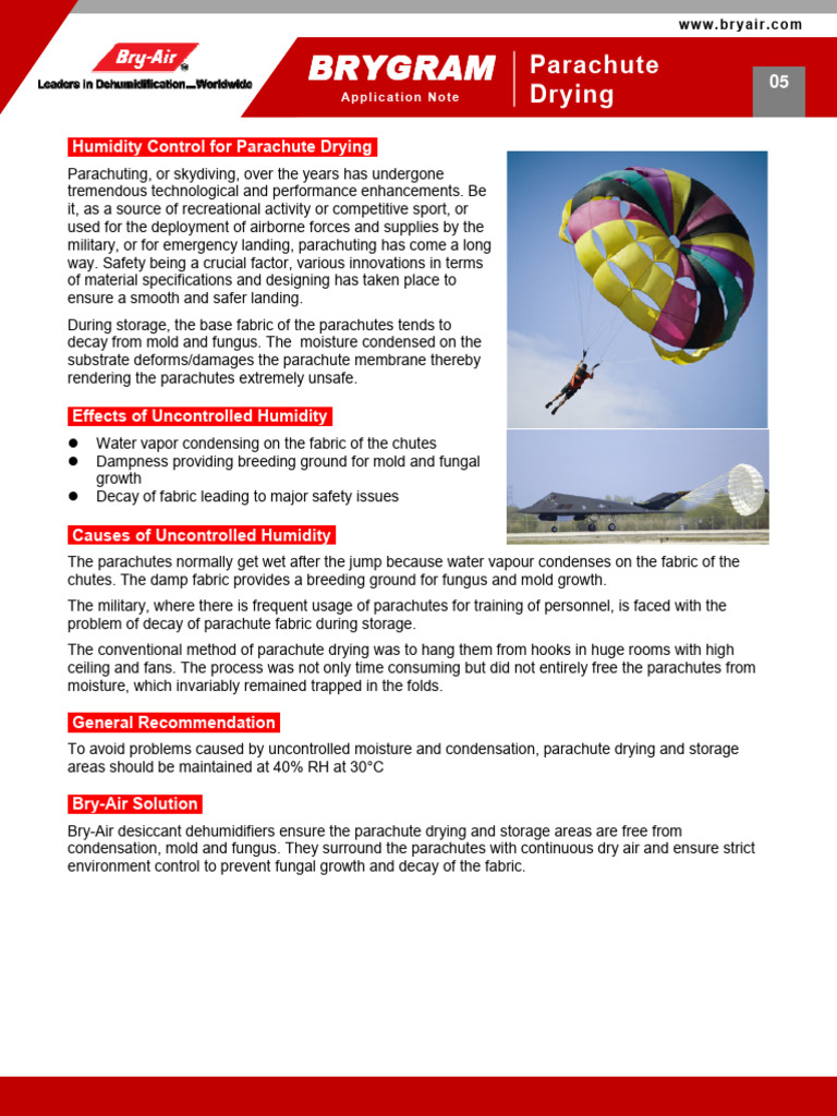 Humidity Control for Parachute Safety | PDF