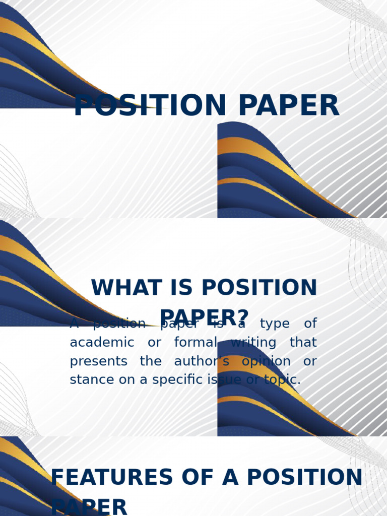 Understanding Position Papers: Key Features | PDF