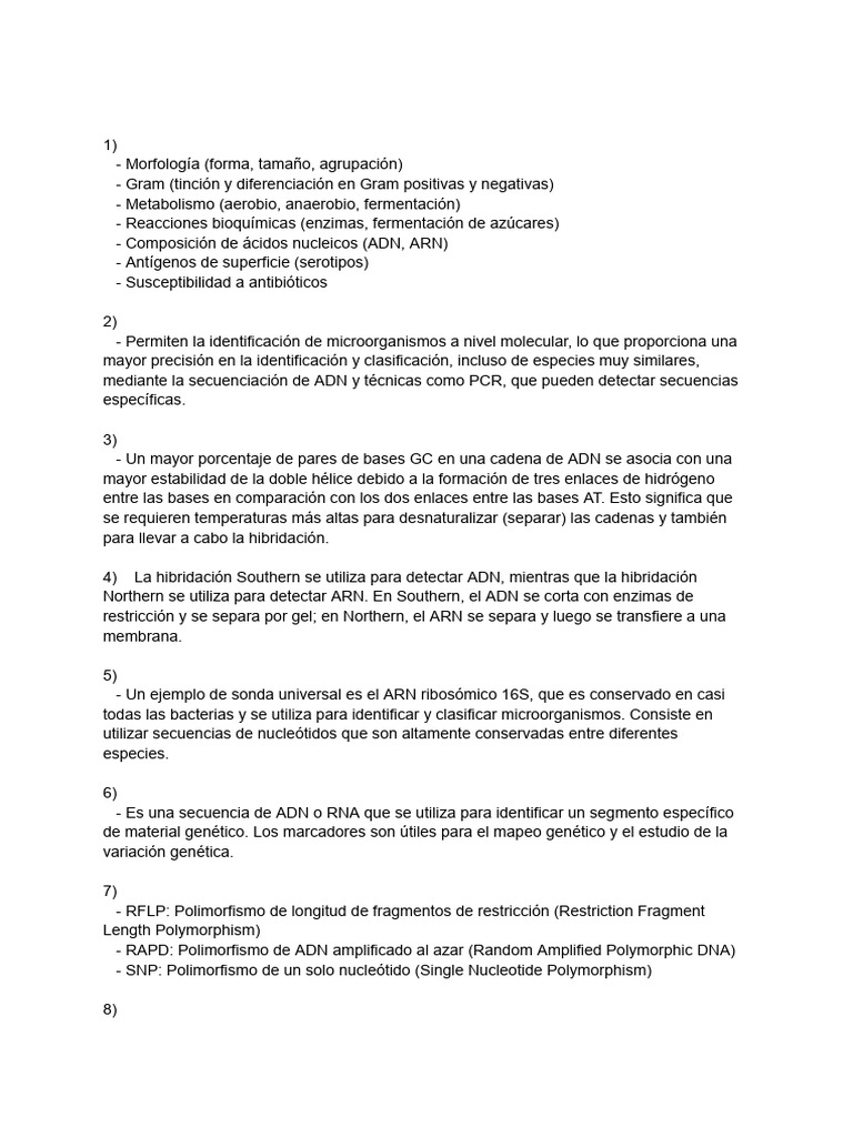 Preguntas 13 y 14 | PDF | Hibridación de ácido nucleico | Adn