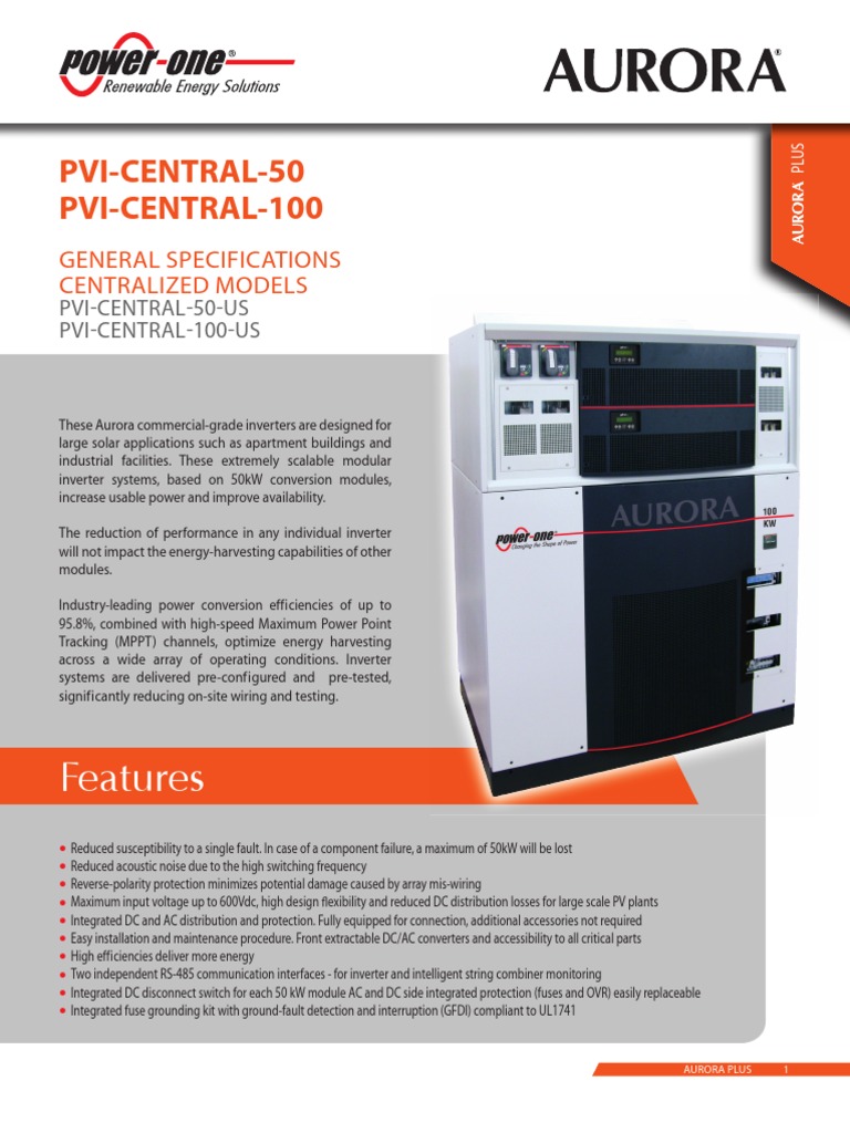 Pvi Central 50 100 Us Na1.0 | PDF | Power Inverter | Alternating Current