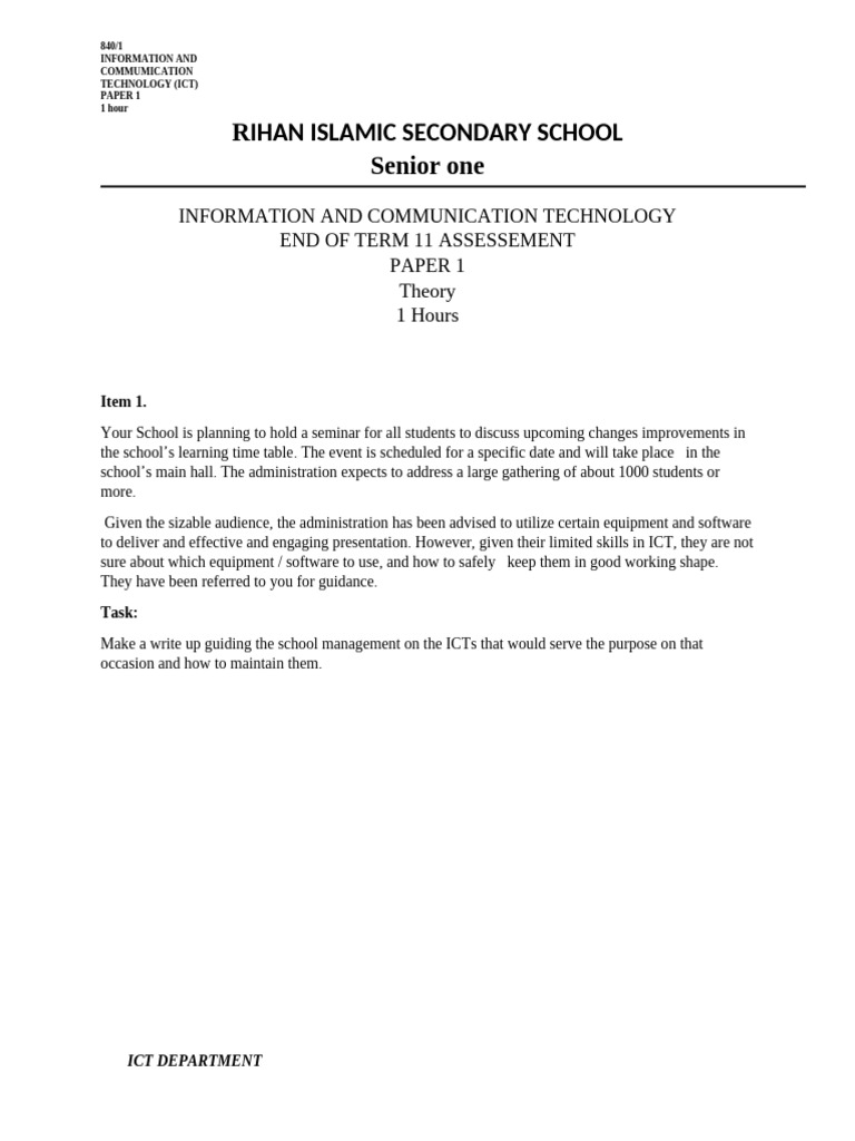 Ict S1 | PDF
