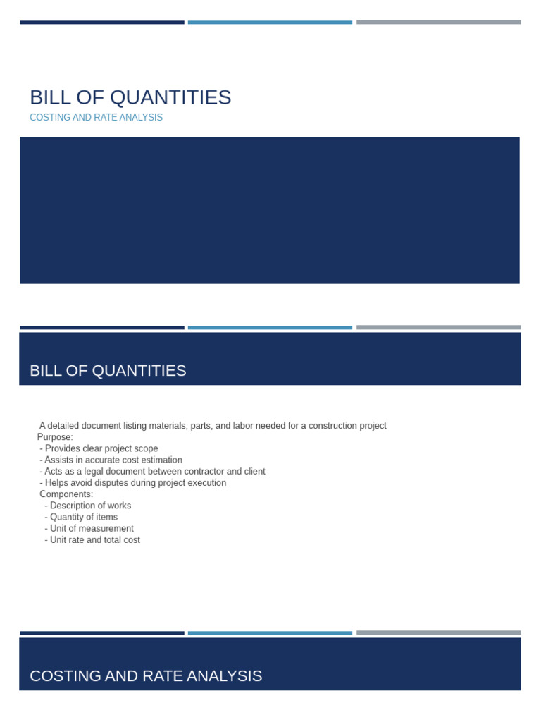 Bill of Quantities | PDF