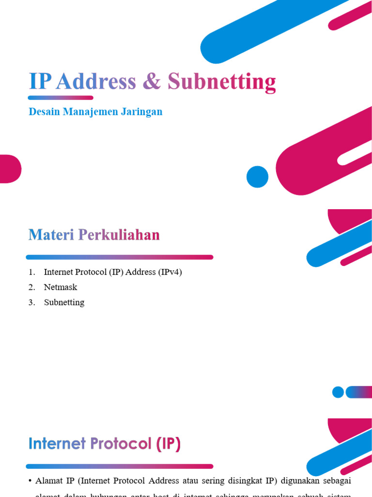 Ip Address Dan Subnetting Jaringan | PDF