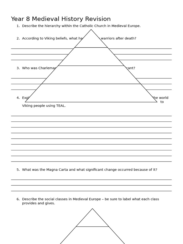 Year 8 Medieval History Revision | PDF | The Decameron | Black Death