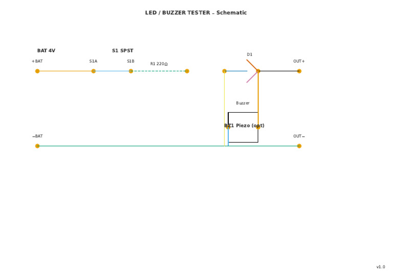 Schematic LED Buzzer Tester | PDF