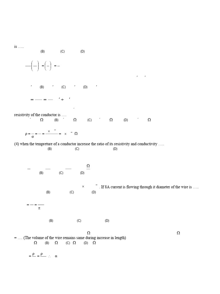 Physics Solutions for Resistance Problems | PDF | Electrical ...