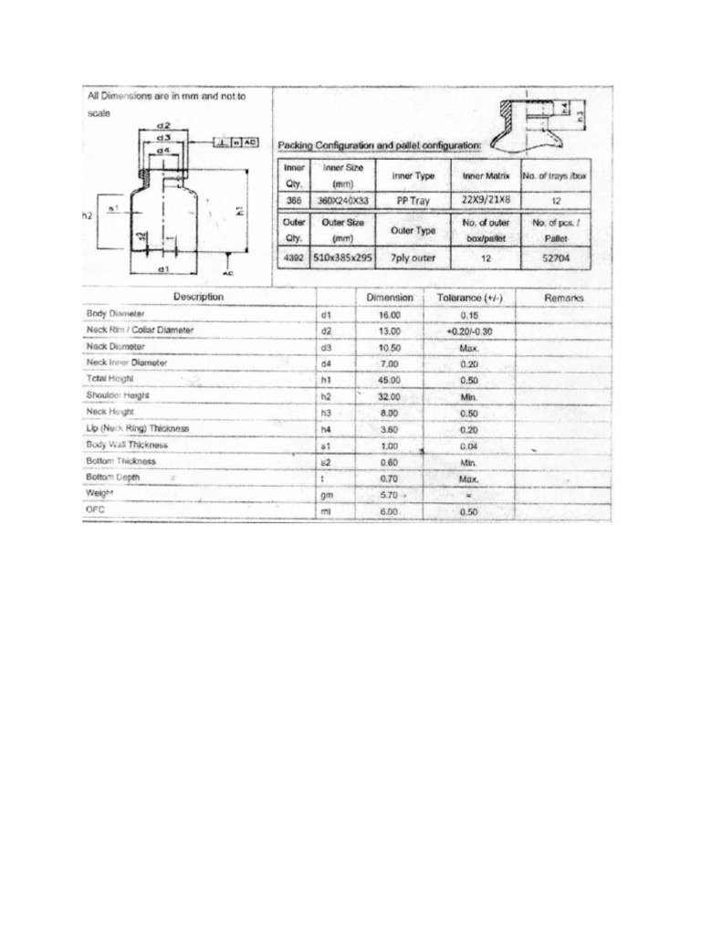 Vial Drawing | PDF