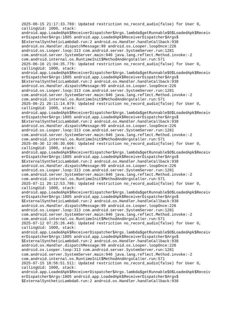 Perm Debug Info | PDF | Android (Operating System) | System Software