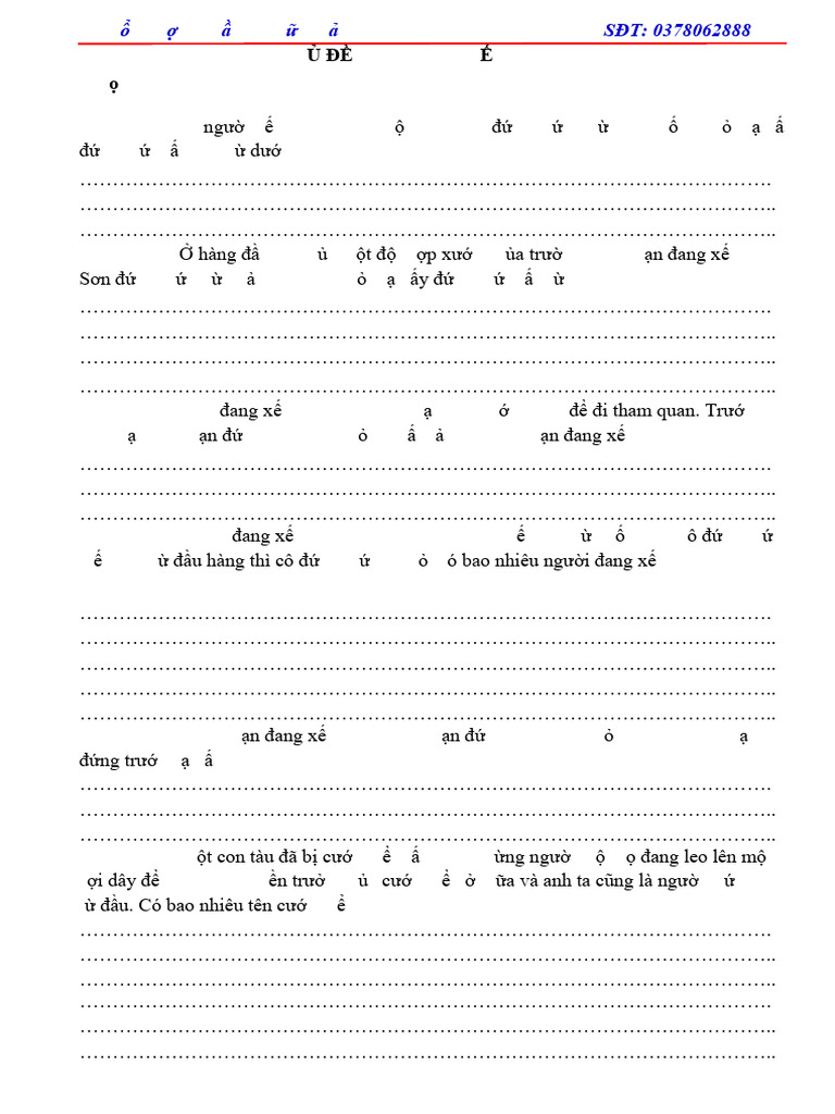 Bài Toán Xep Hang 3 - Bai Tap | PDF