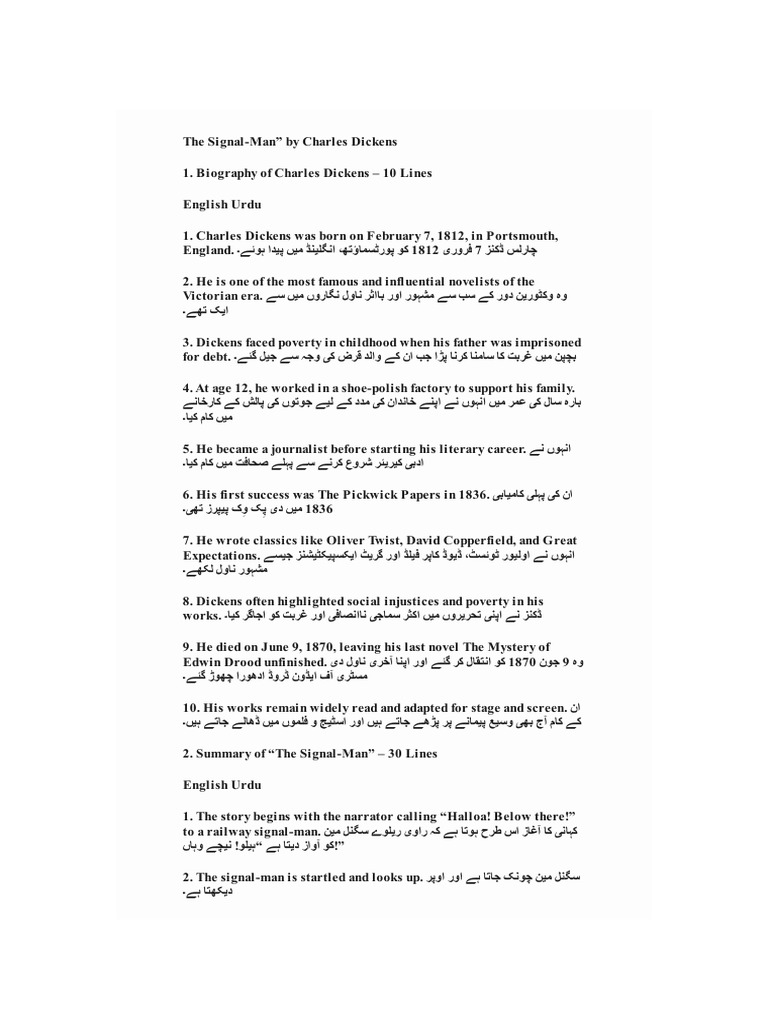 The Signal-Man” by Charles Dickens | PDF | Charles Dickens