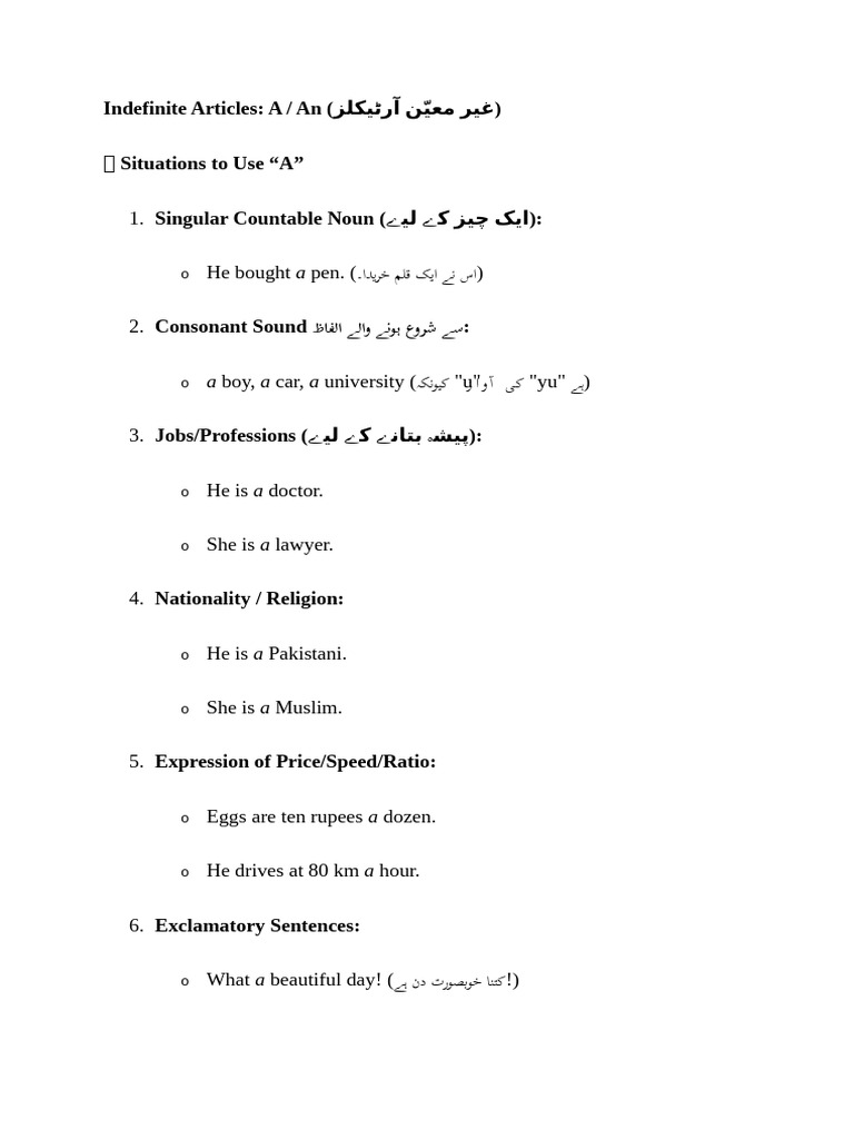 ENGLISH ARTICLES | PDF | Plural | Noun