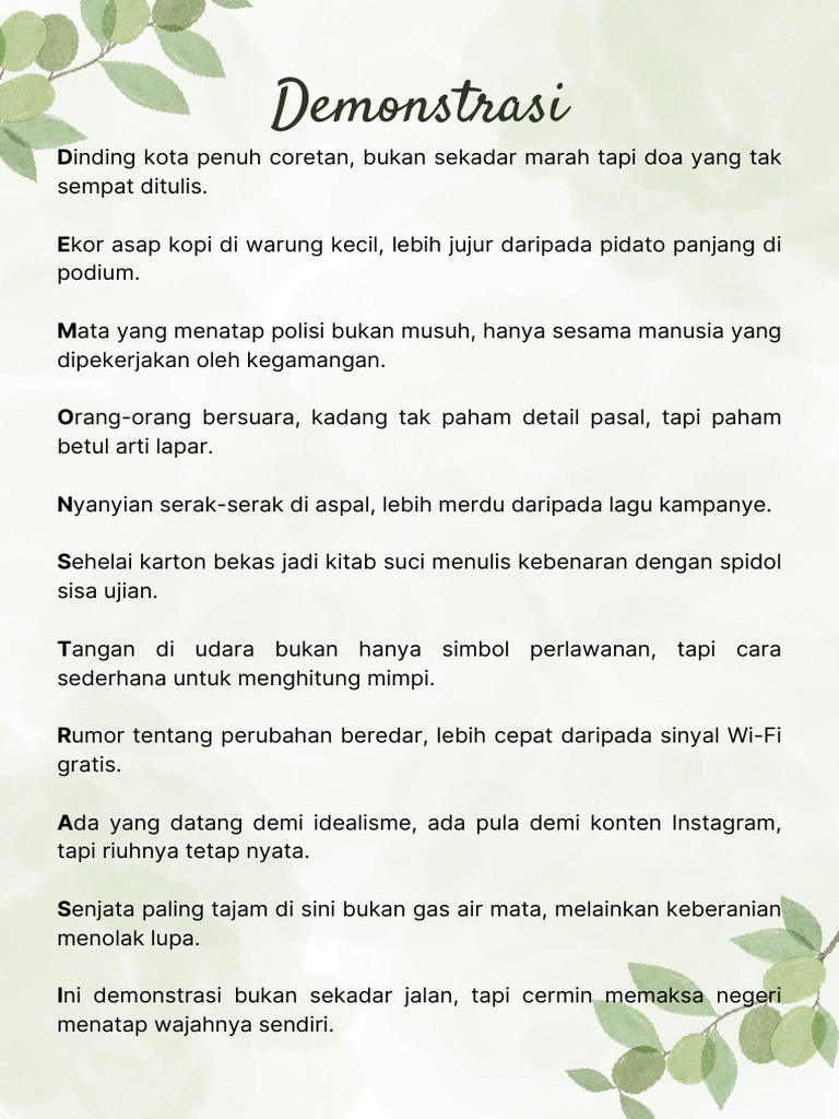 Green and White Illustrated Nature Poem A4 - 20250911 - 072728 - 0000 | PDF