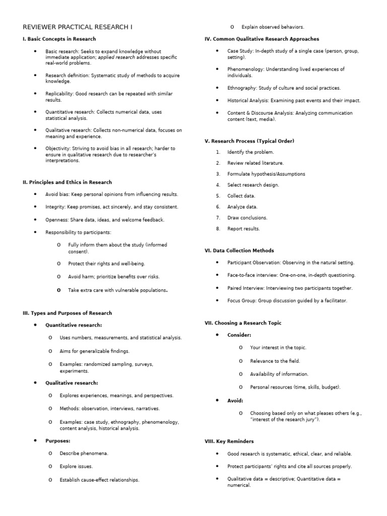 Reviewer Practical Research I | PDF | Qualitative Research ...