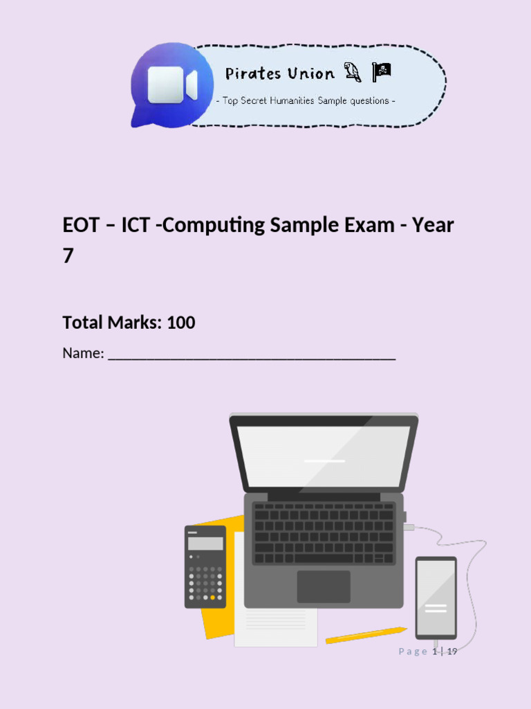 Year 7 ICT Computing Exam Guide | PDF | Malware | Antivirus Software