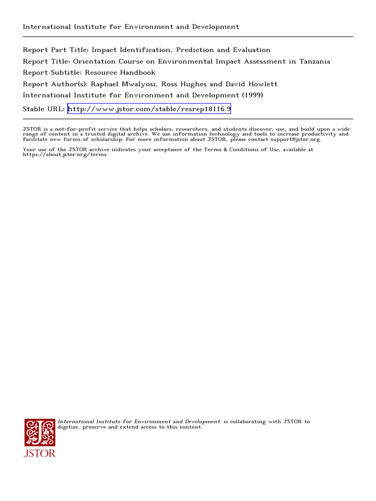 Impact Prediction | PDF | Geographic Information System | Surface Runoff