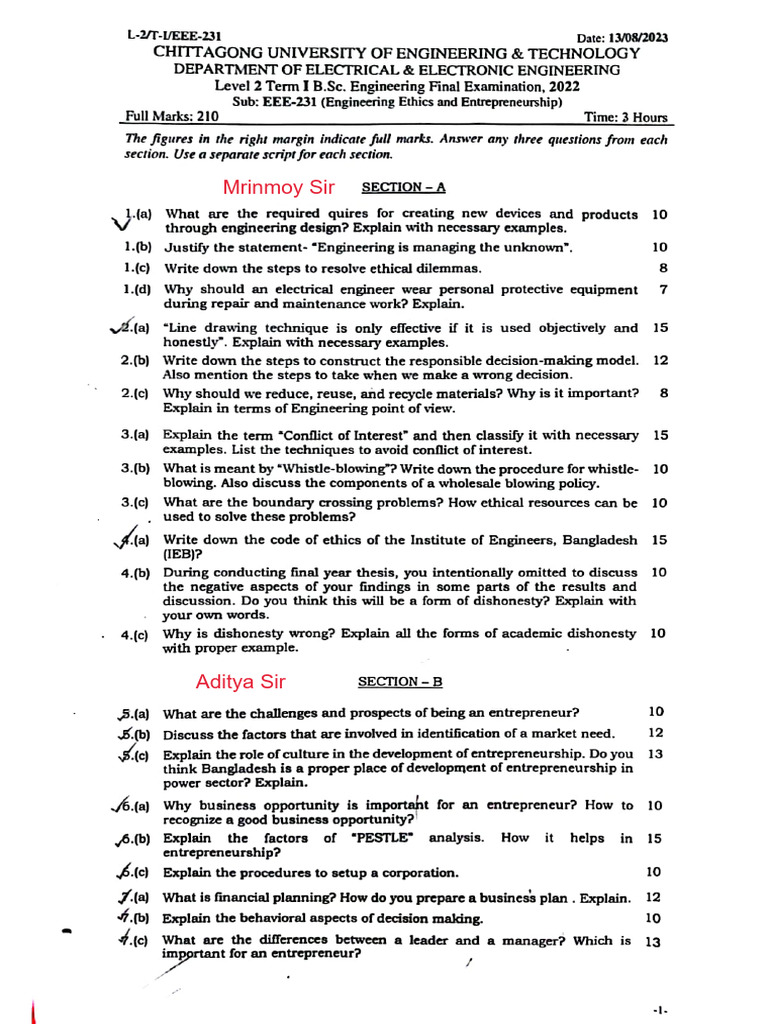 EEE 231 Term Questions | PDF