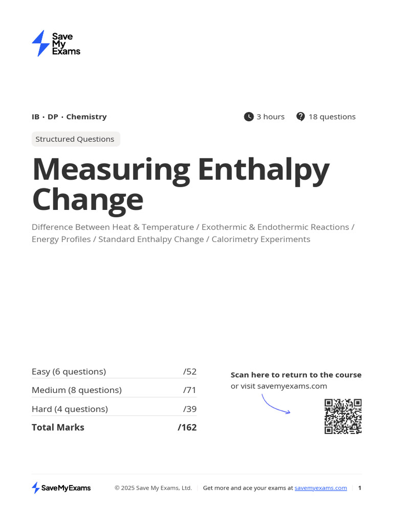 Measuring Enthalpy Change 8QqmqpQnwtC3n2Gk | PDF | Enthalpy | Chemical ...