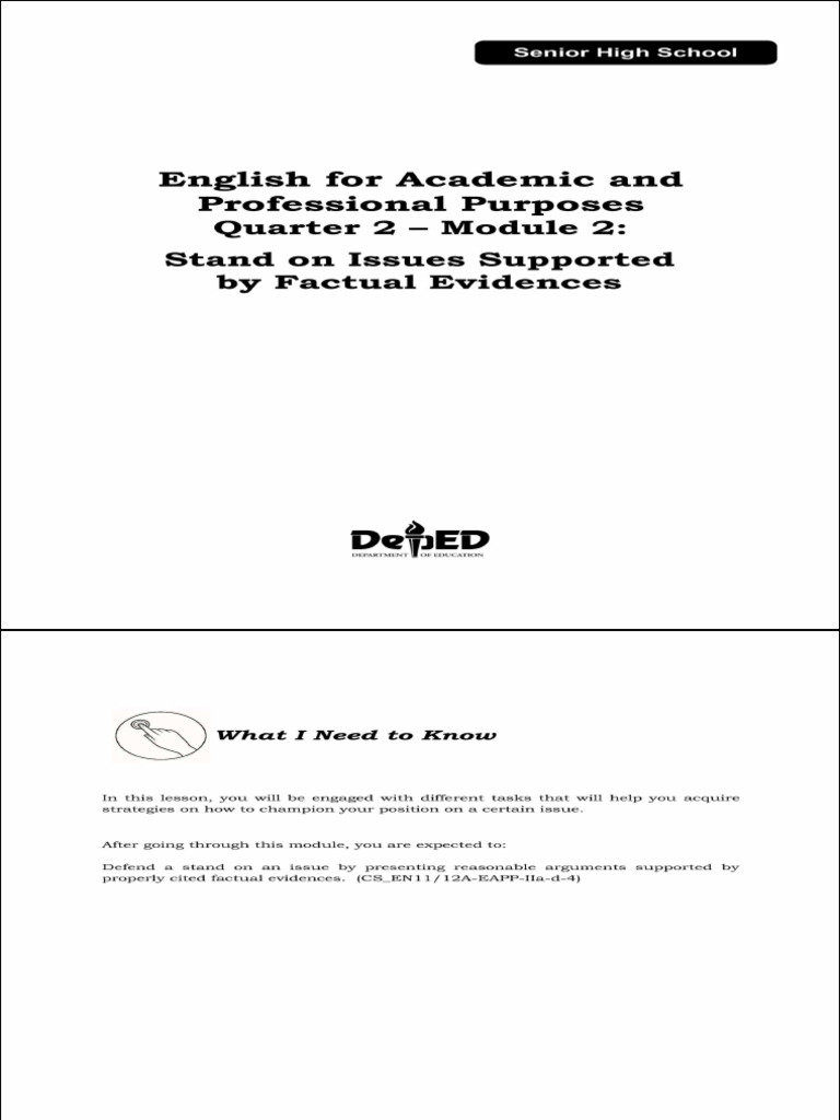 EAPP Competency 2 Module 3 | PDF