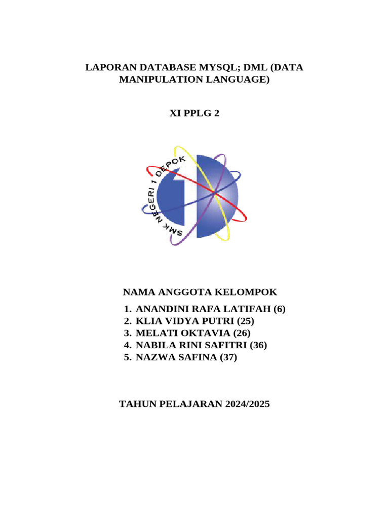 Laporan Database Mysql DML | PDF