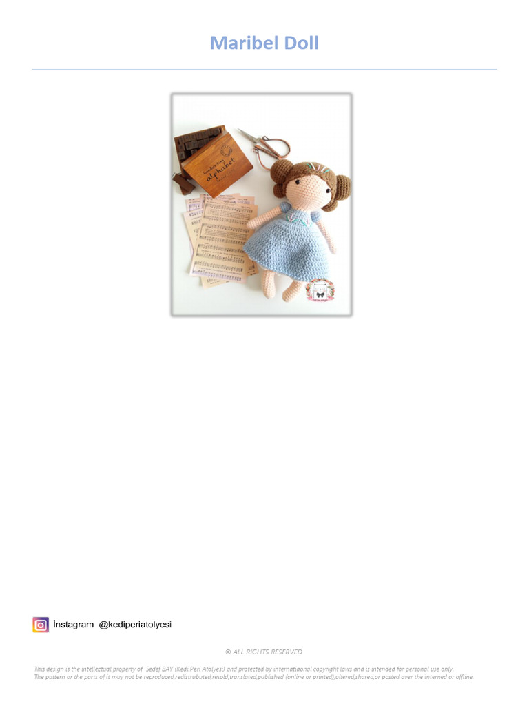 Maribel Doll Pattern | PDF | Crochet | Figured Fabrics
