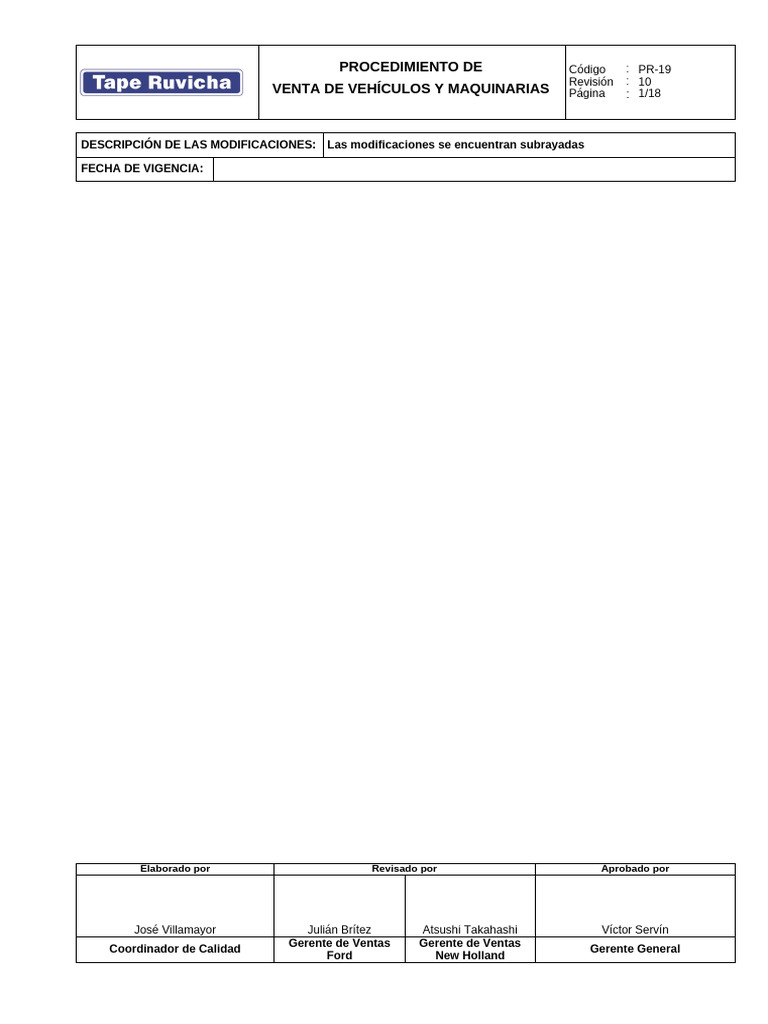 PR-19 R10 Venta de Vehículos y Maquinarias | PDF | Factura | Business
