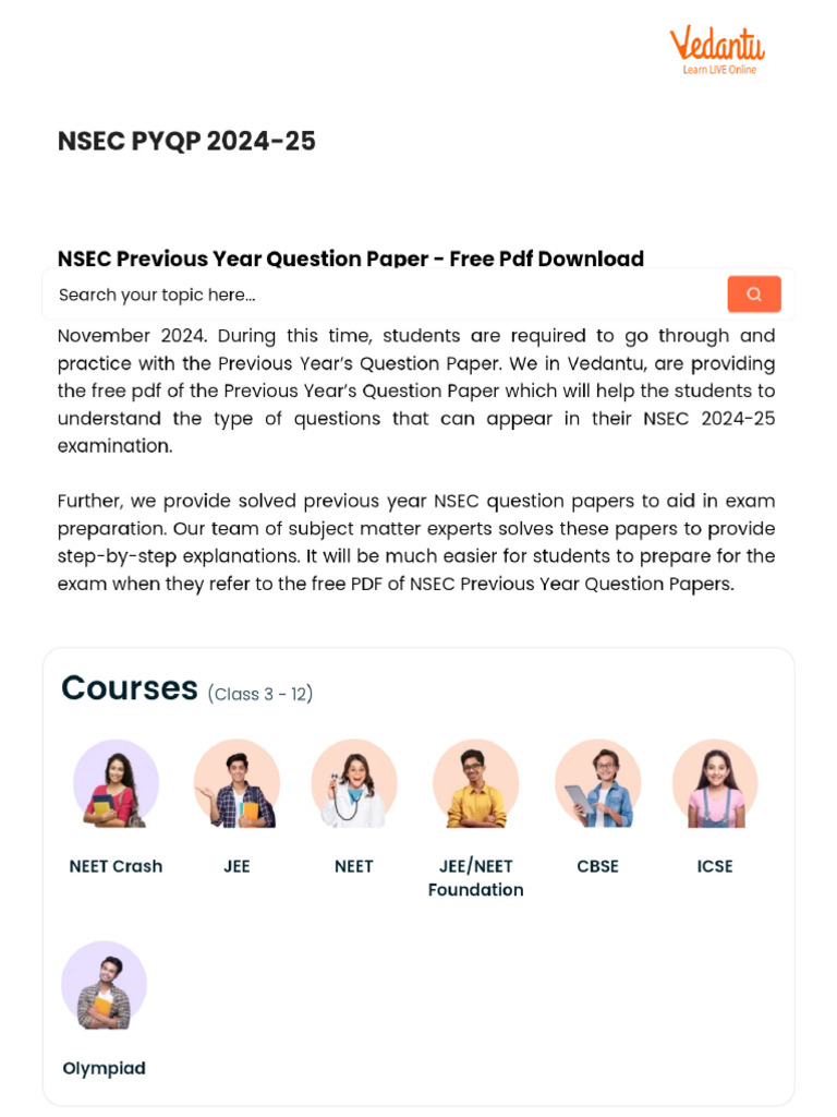 Nsec Pyqp 2024-25 | PDF