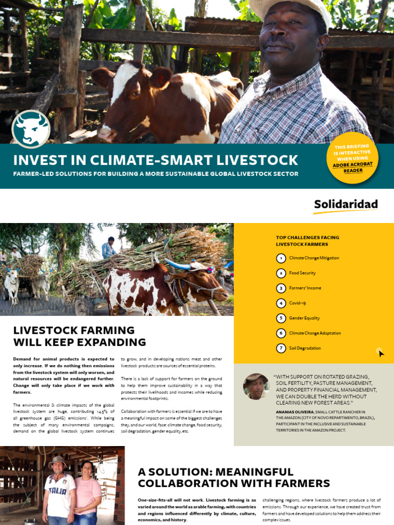 Brochure Climate-Smart Livestock - JMD | PDF | Livestock | Agriculture
