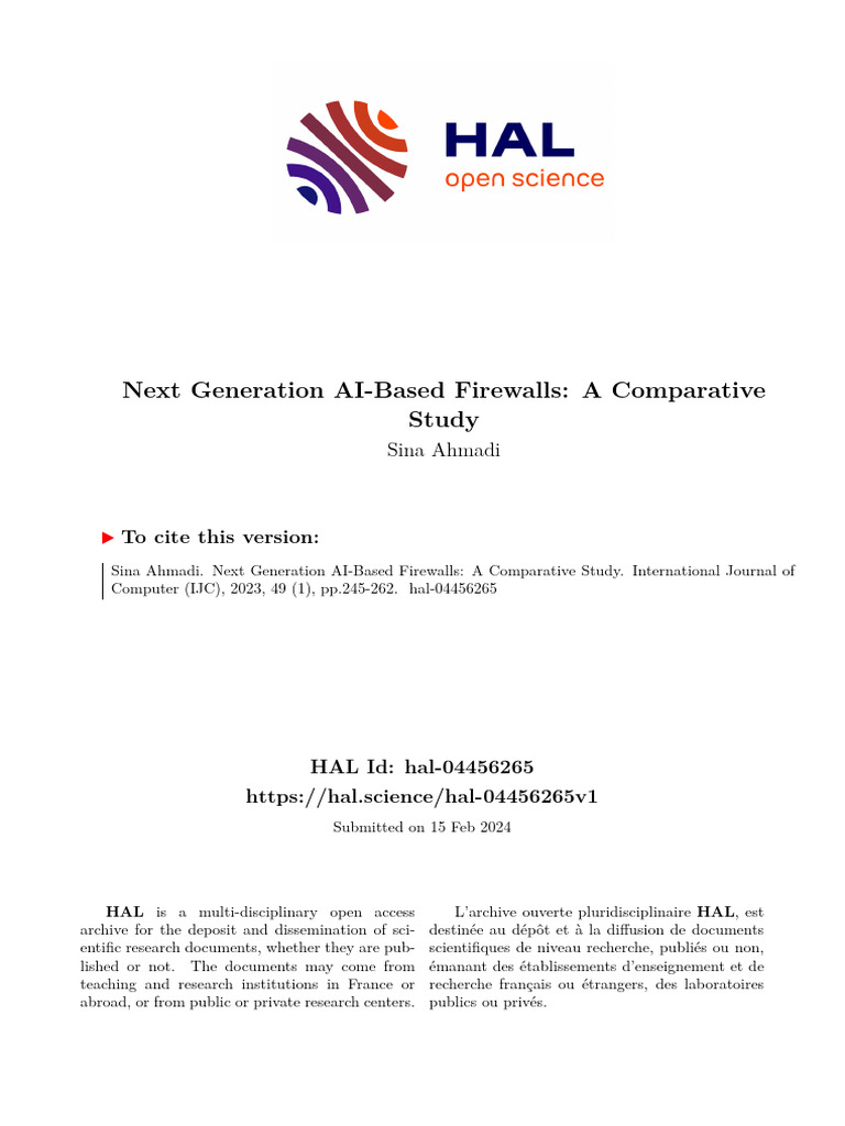 Next Generation AI-Based Firewalls a Comparative Study | PDF | Computer ...