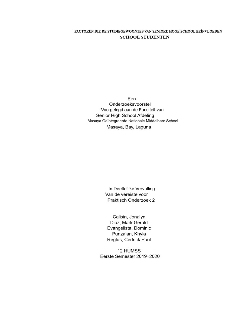 Groep 1 Scriptie | PDF