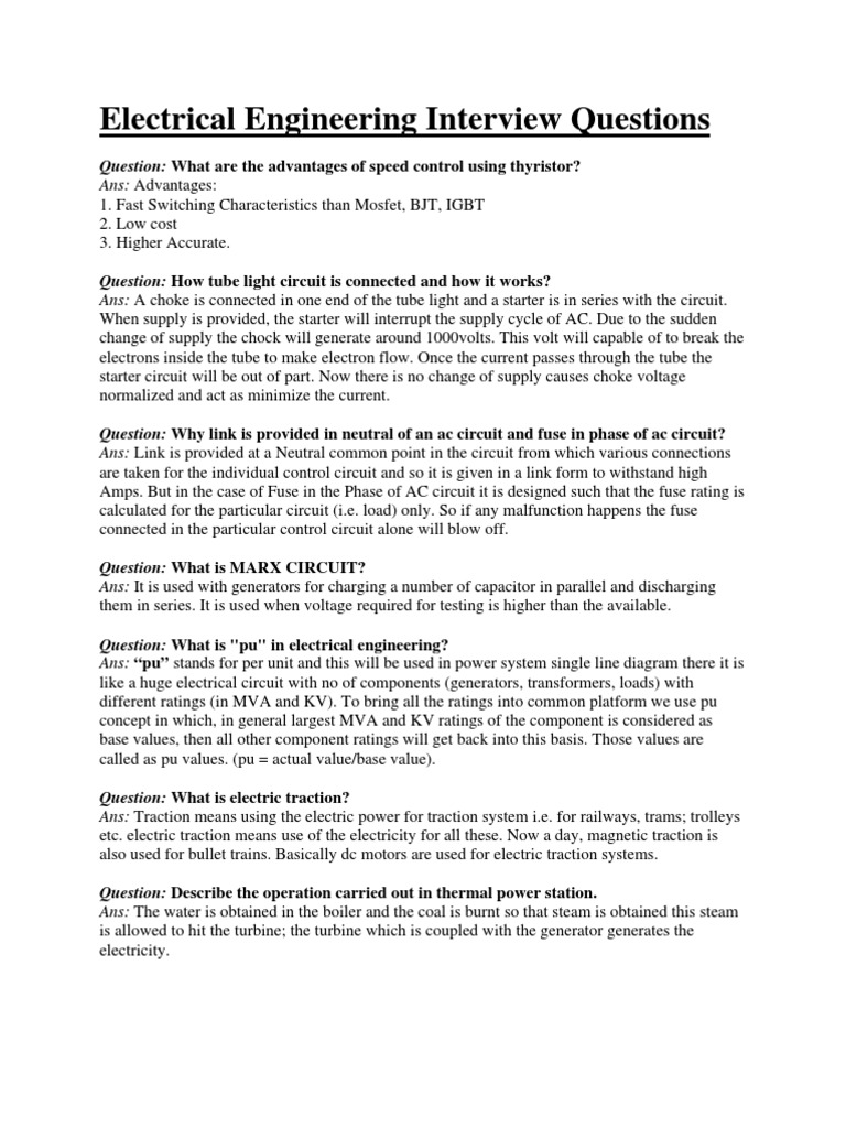 Core Interview Questions | PDF | Alternating Current | Transformer