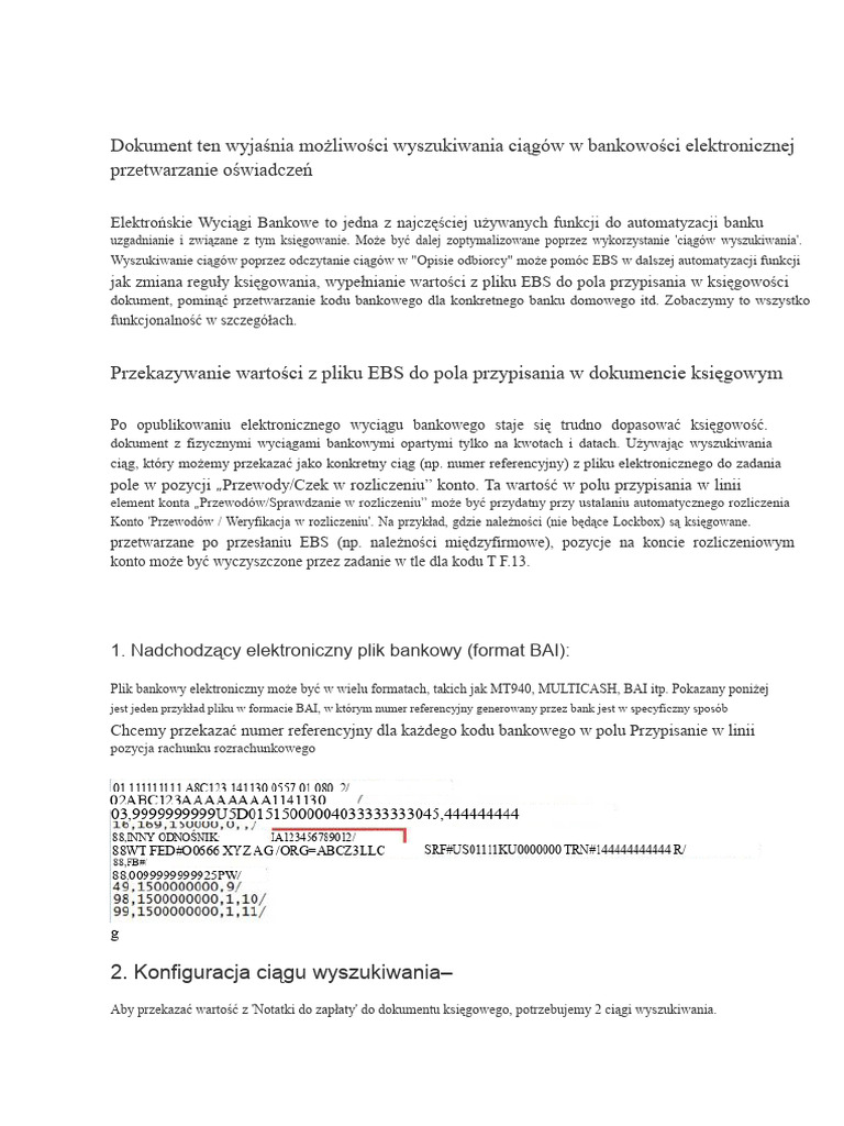 Zaawansowane Użycie Ciągów Wyszukiwania W Elektronicznym Wyciągu ...