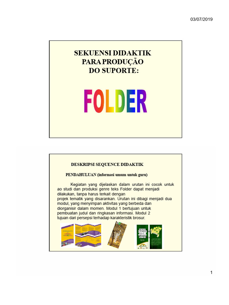 Sekuen Didaktik Produksi Brosur Teks | PDF