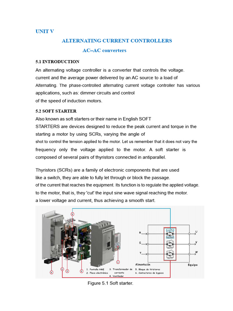 UNIT V AC VOLTAGE CONTROLLERS AC-AC CONVERTERS | PDF | Alternating ...