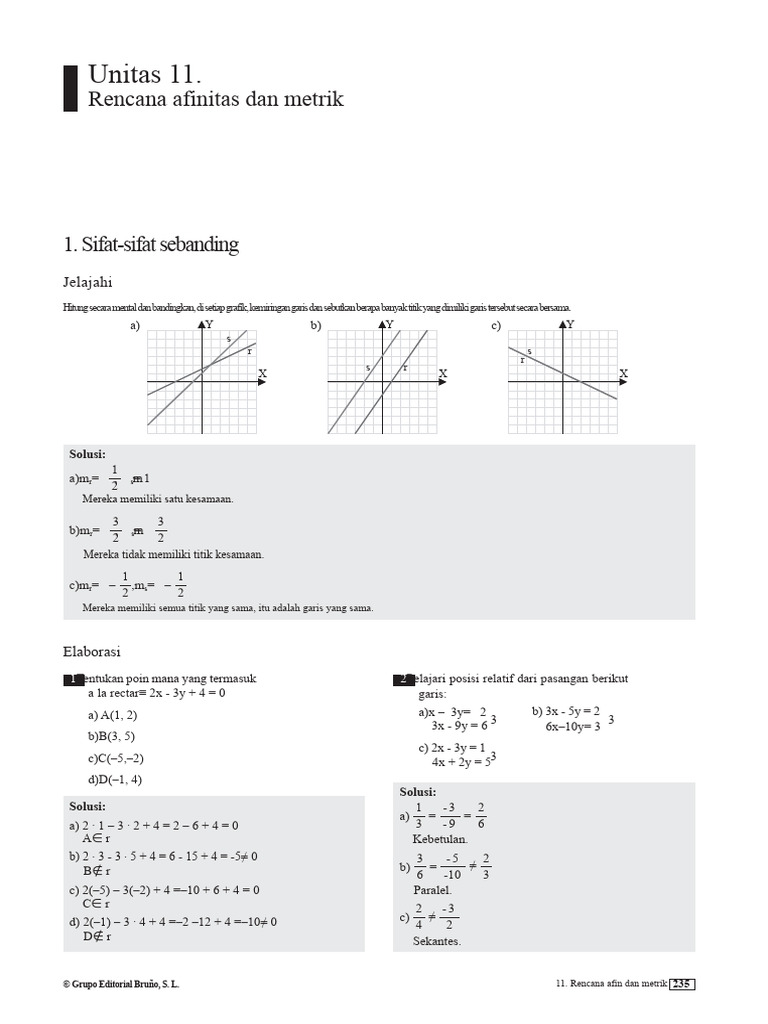 Metrik dan Sifat Garis dalam Geometri | PDF