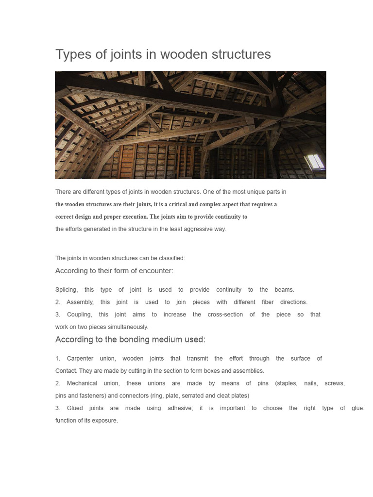Types of Wooden Joints Explained | PDF | Adhesive | Wood